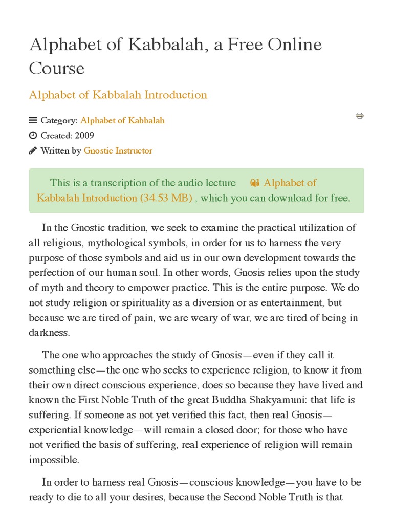 Alphabet of Kabbalah - Introduction | PDF | Moses | Kabbalah