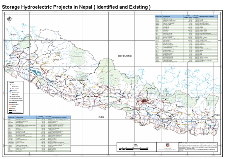 Nepal Hydroelectric Projects Map | PDF