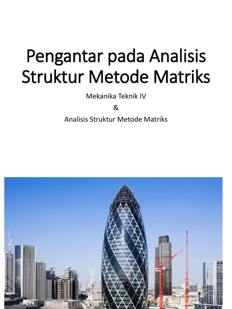 Pengantar Pada Analisis Struktur Metode Matriks | PDF
