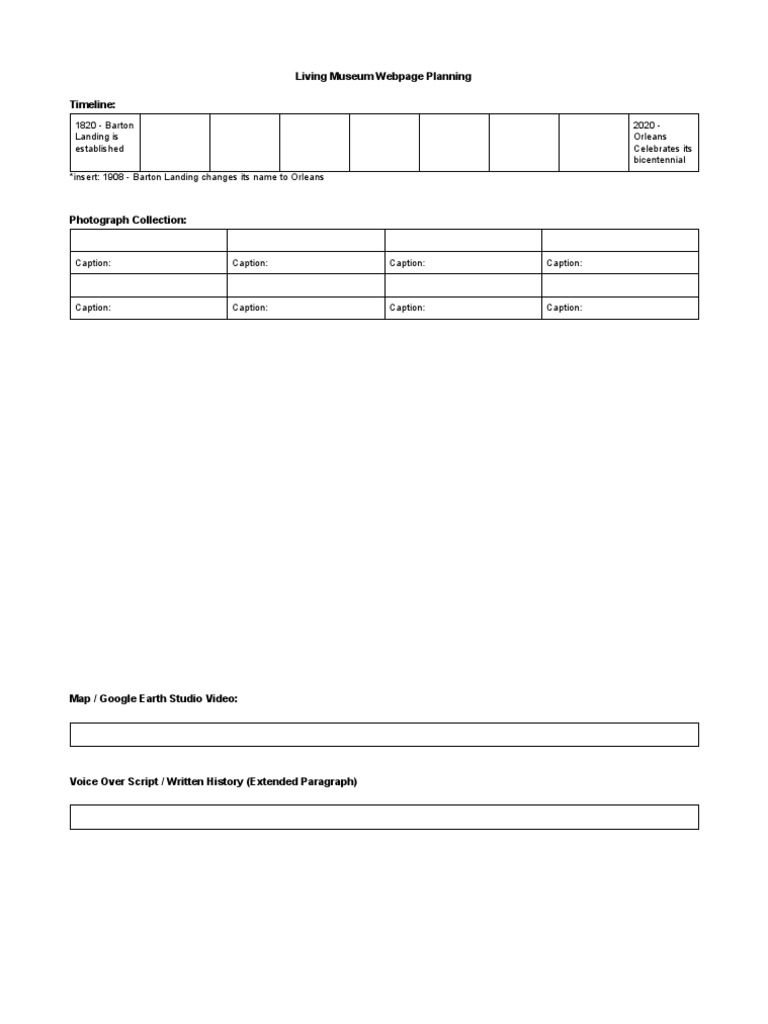 Living Museum Project Overview | PDF