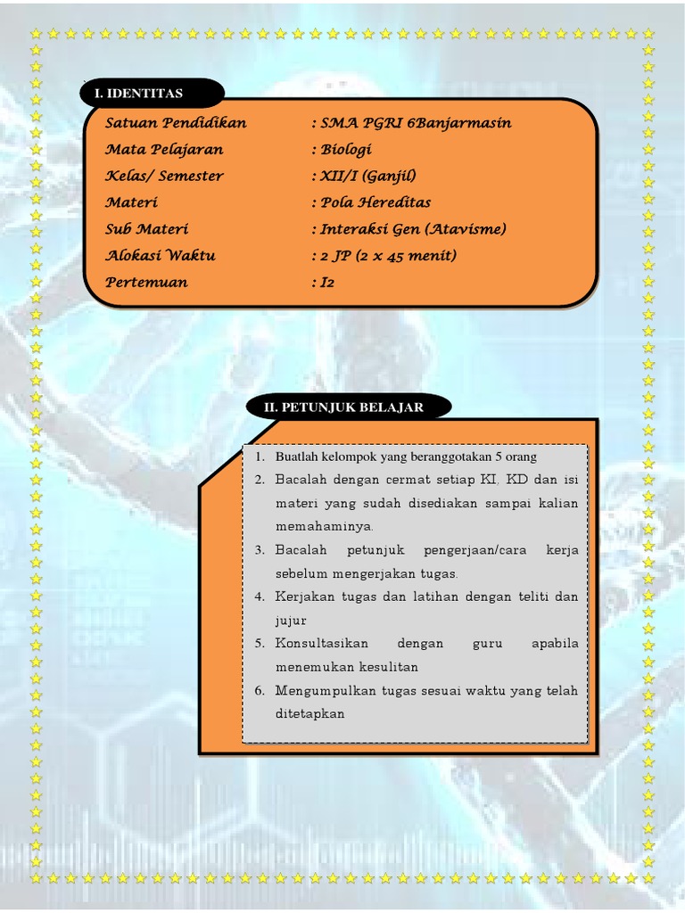 4 Isi LKPD Sub Konsep Atavisme | PDF