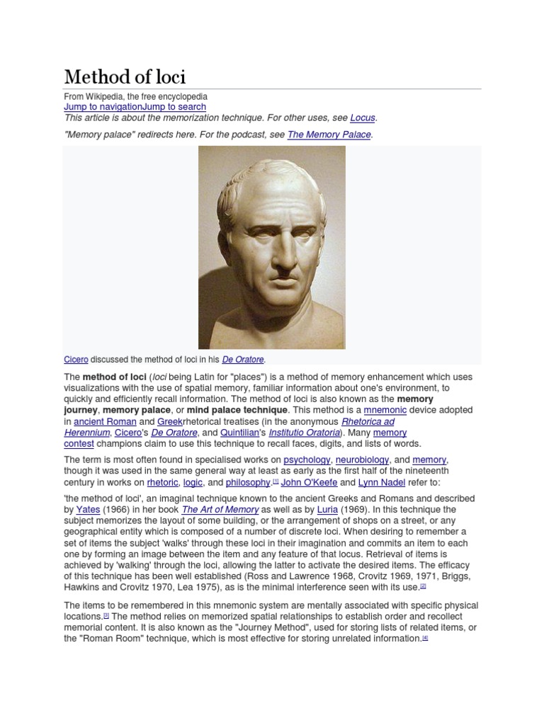 Method of Loci | PDF | Cerebrum | Neuroscience