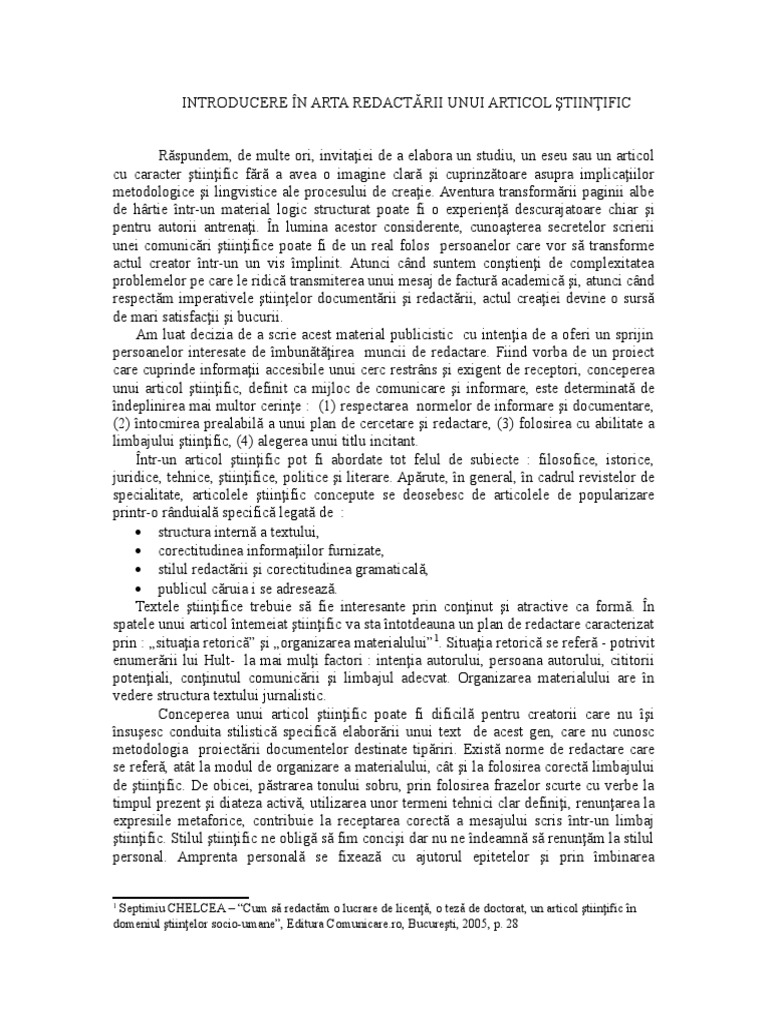 Redactarea Unui Articol | PDF