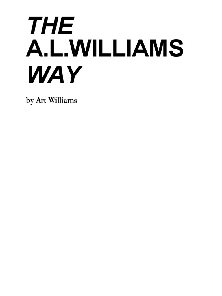 Art Williams - The A L Williams Way PDF | PDF | Sales | Competition