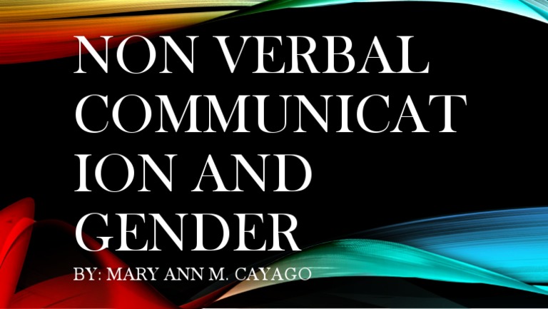 Non Verbal Communication and Gender | PDF