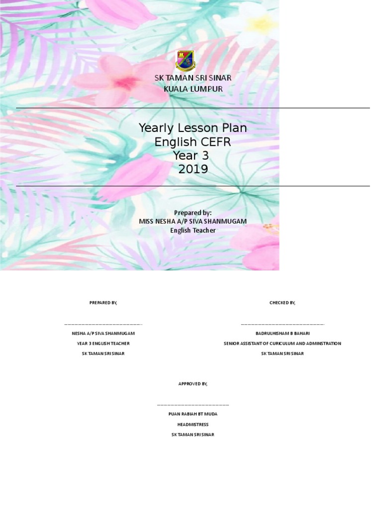 Yearly Scheme of Work Year CEFR 3 2019 | PDF | Reading (Process) | Question