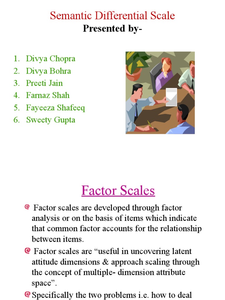 Semantic Differential Scale | PDF | Psychology | Cognition