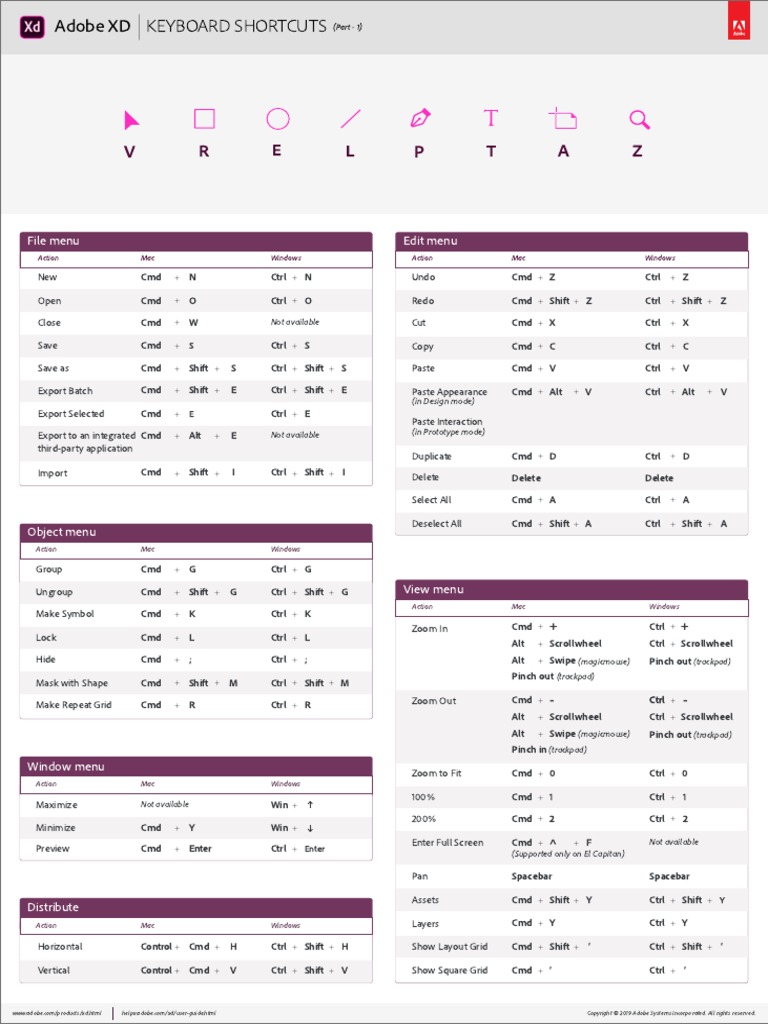 XD-Keyboard Shortcuts PDF | PDF | Control Key | Personal Computers
