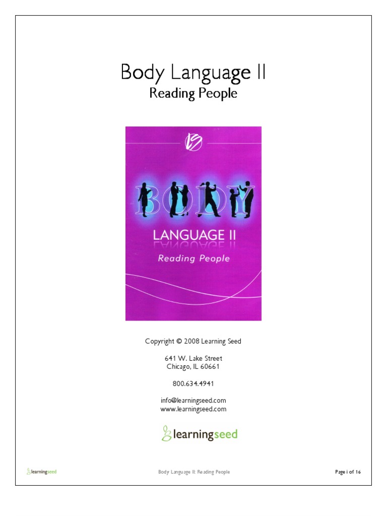 1219 Body Language II Guide | PDF