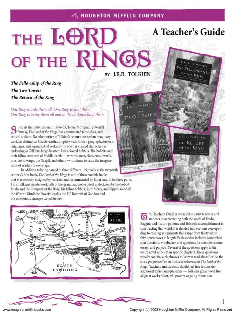 Tolkien LOTR Guide | PDF | The Lord Of The Rings | Middle Earth