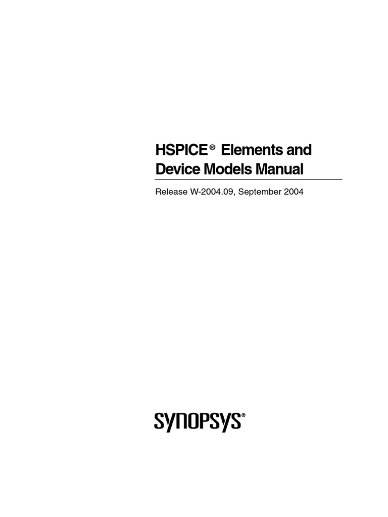 Hspice Elem Device Models | Download Free PDF | Bipolar Junction ...