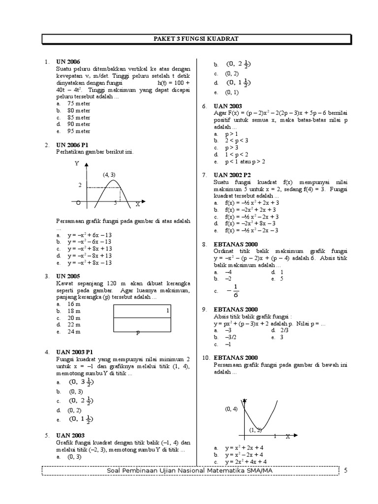 Fungsi Kuadrat | PDF | Metode & Bahan Ajar