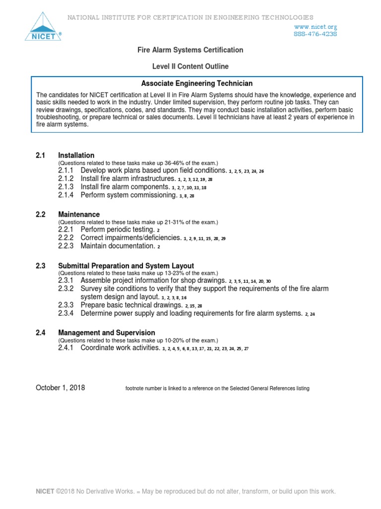FAS-II Content Outline | PDF | Test (Assessment) | Engineering