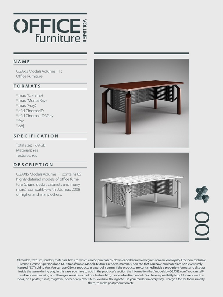 CGAxis Models Volume 11: Office Furniture | PDF | Autodesk 3ds Max ...