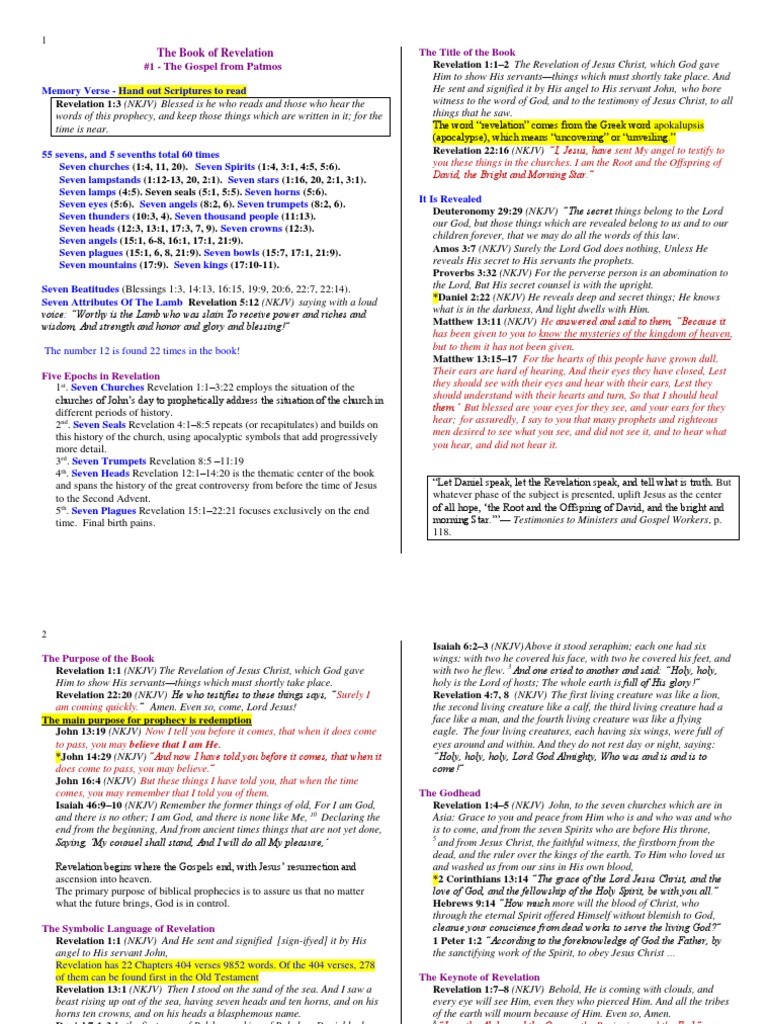 Revelation 1 | PDF | Book Of Revelation | Revelation