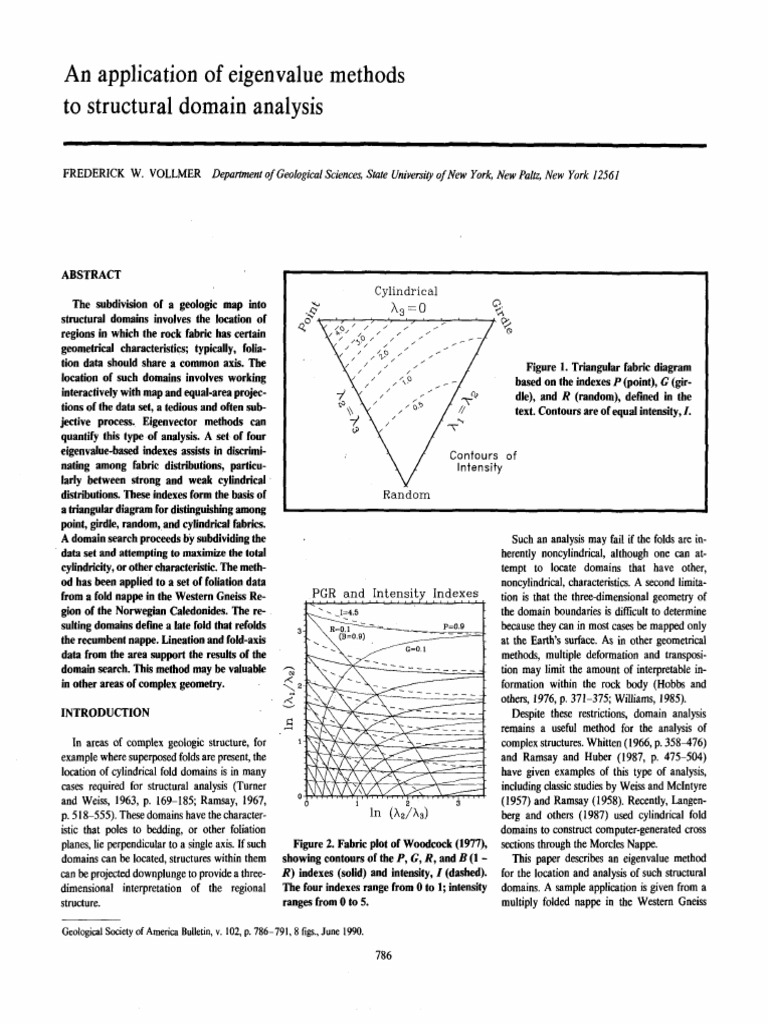 Vollmer 1990 Eigenvalue Methods To Structural Domain Analysis | PDF ...