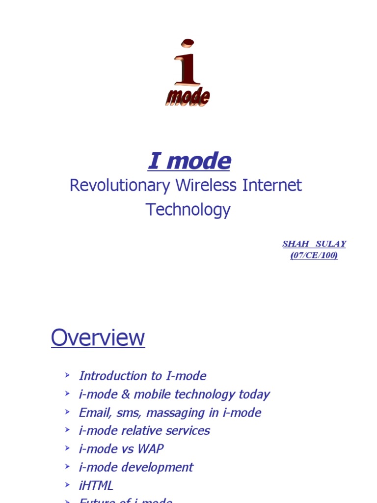i-Mode: Pioneering Wireless Internet | PDF | Service Industries | Software