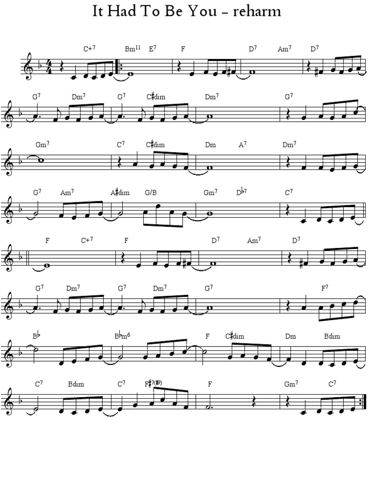 It Had To Be You Reharm | PDF