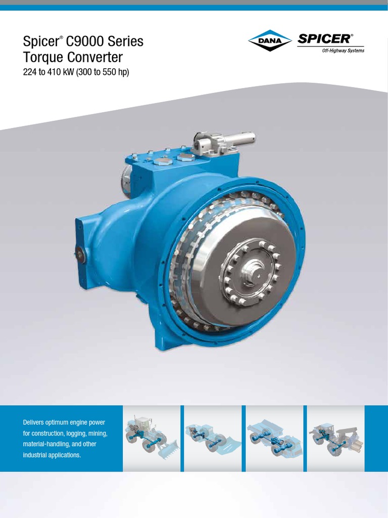 Spicer C9000 Series Torque Converter Specification | PDF | Transmission ...