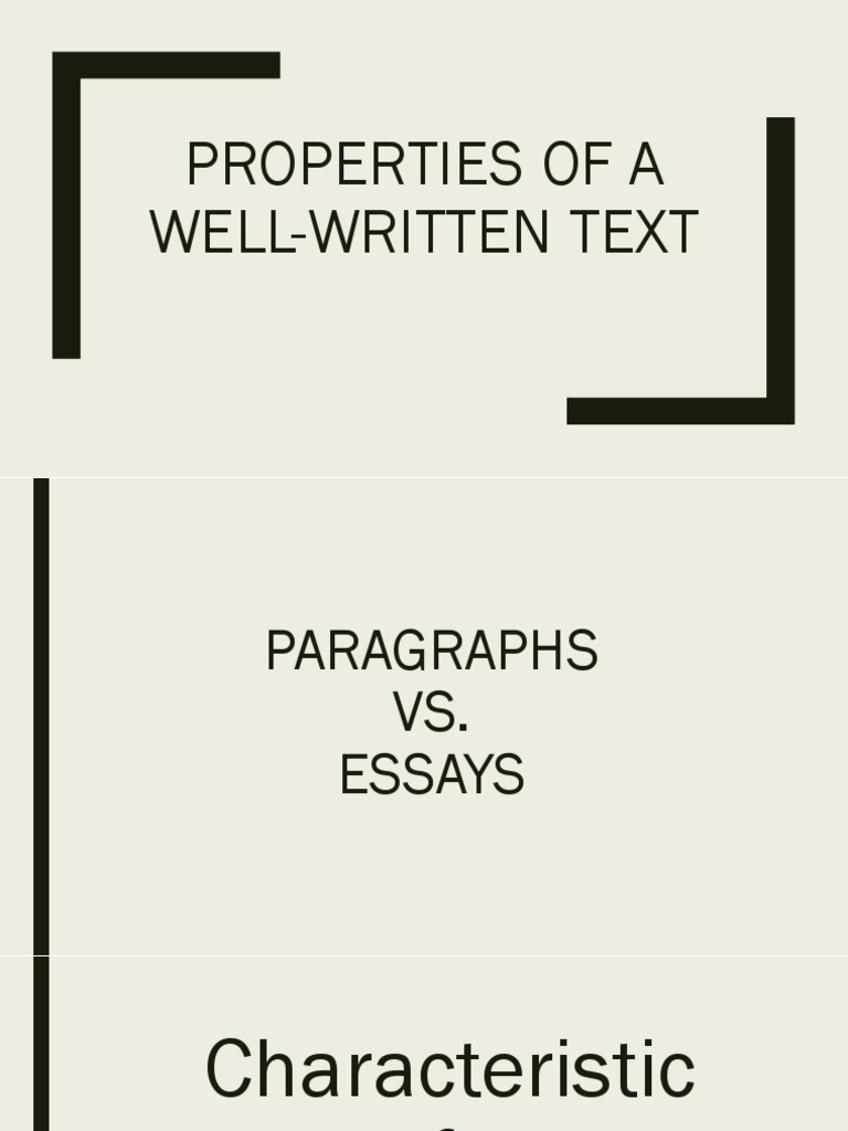 Properties of A Well-Written Text | PDF | Cubism | Paintings