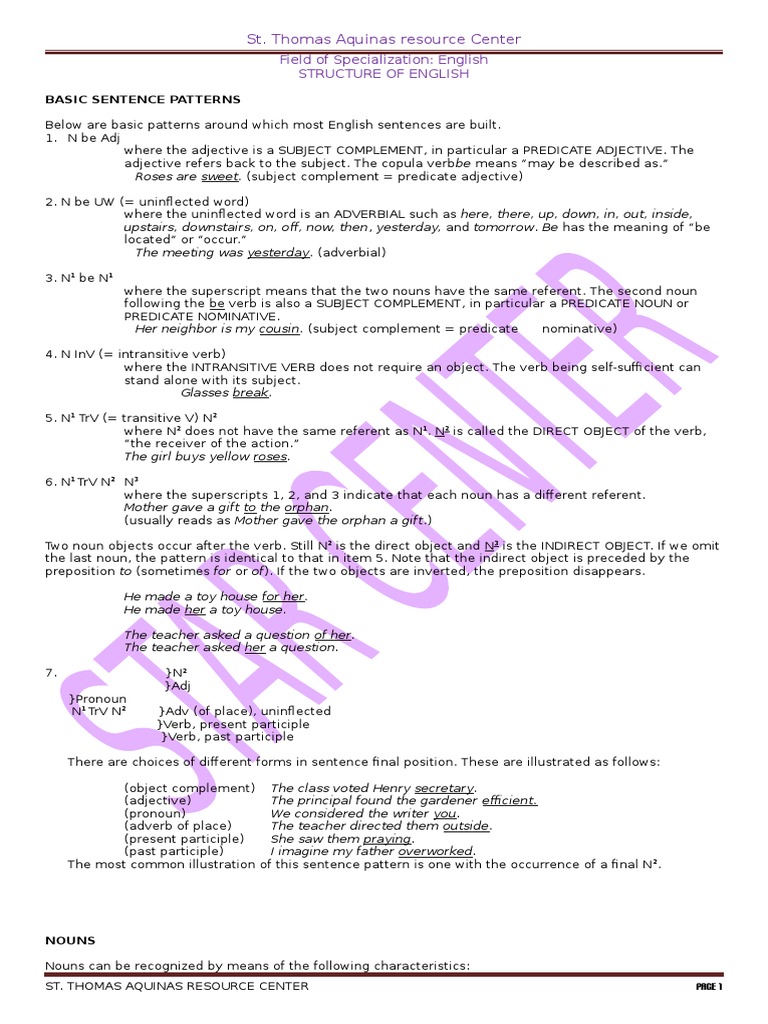 Structure of English | PDF | Grammatical Gender | Grammatical Number