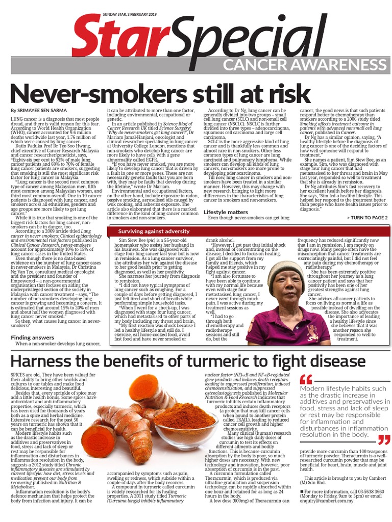 Cancer Awareness 03022019 | PDF | Lung Cancer | Non Small Cell Lung ...