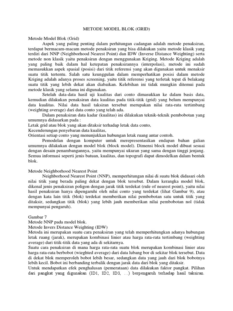 Metode Model Blok | PDF