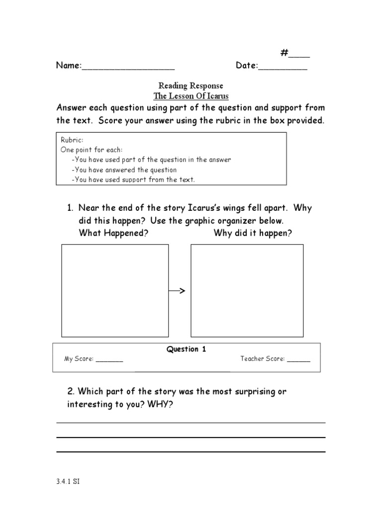 Lesson of Icarus SI | PDF