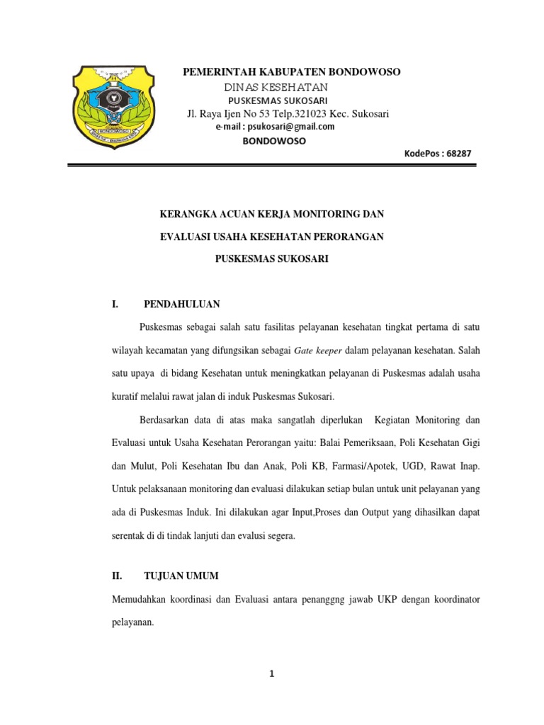 Kak Monev Ukp | PDF | Pengembangan Diri