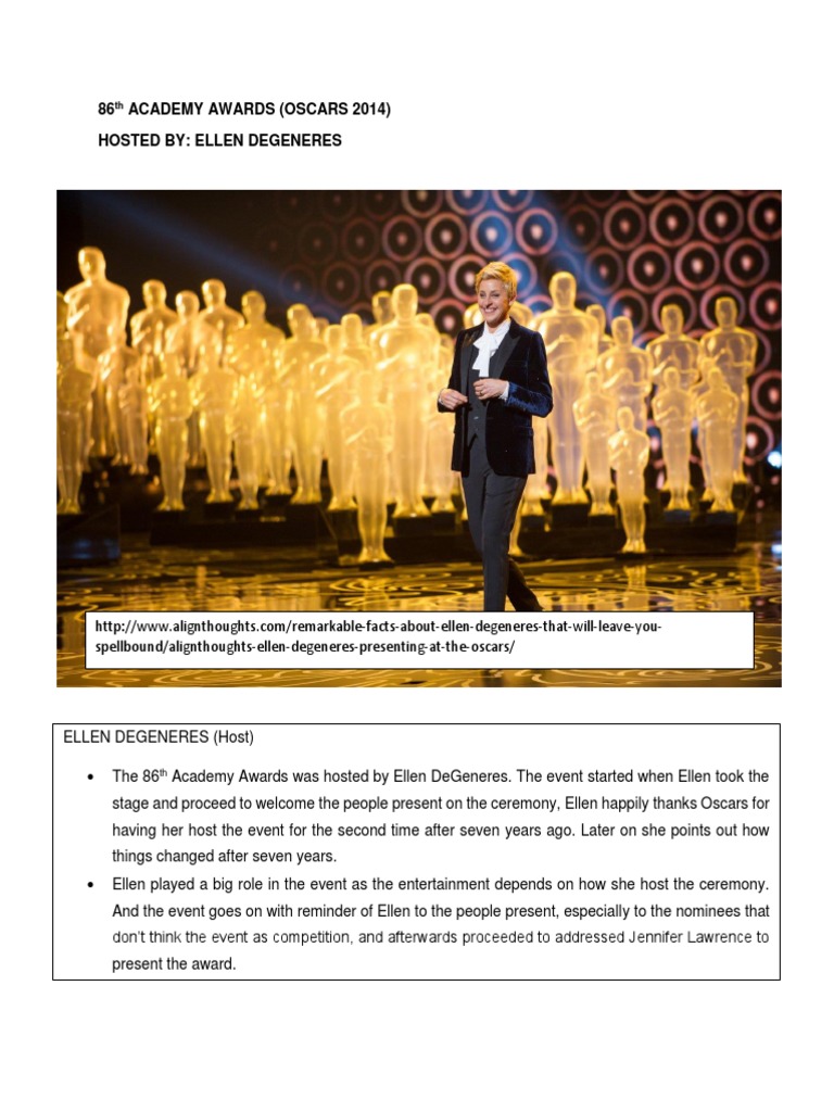 86th Academy Awards | PDF | Academy Awards | Leisure