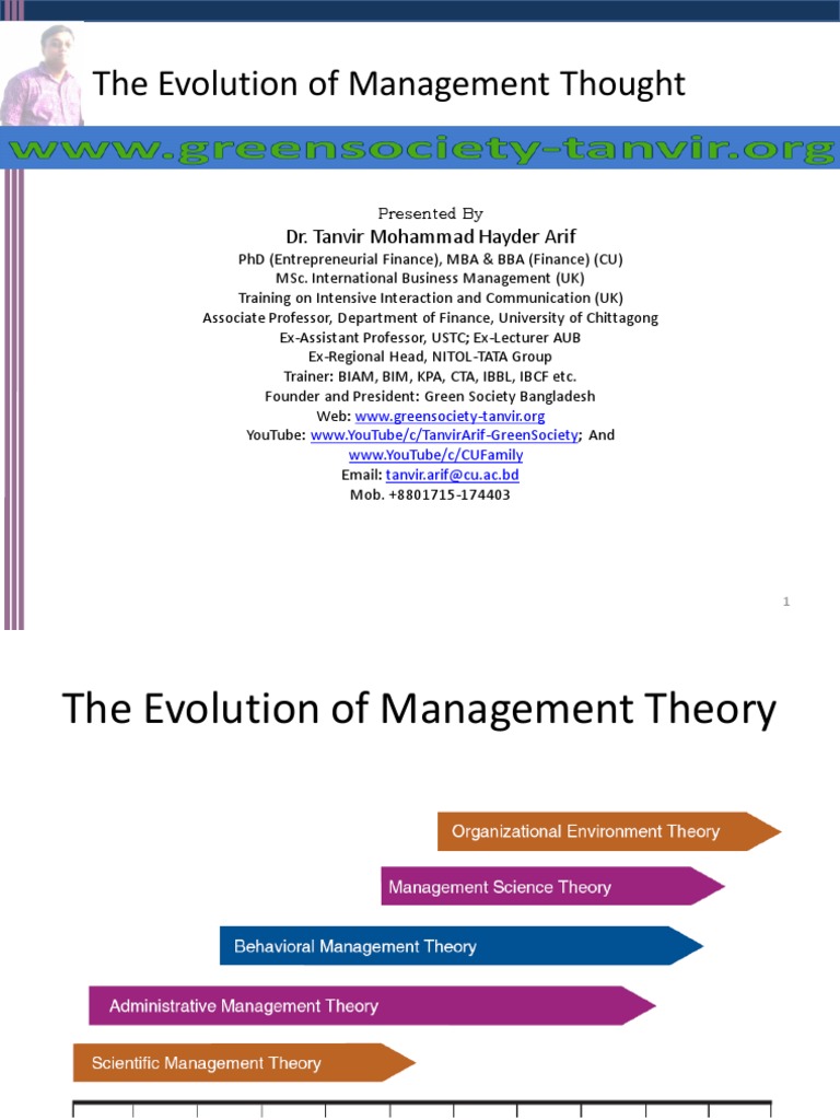 Evolution of Management Theories Explained | PDF | System | Emergence