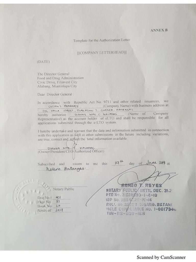 Authongaarization Letter | PDF