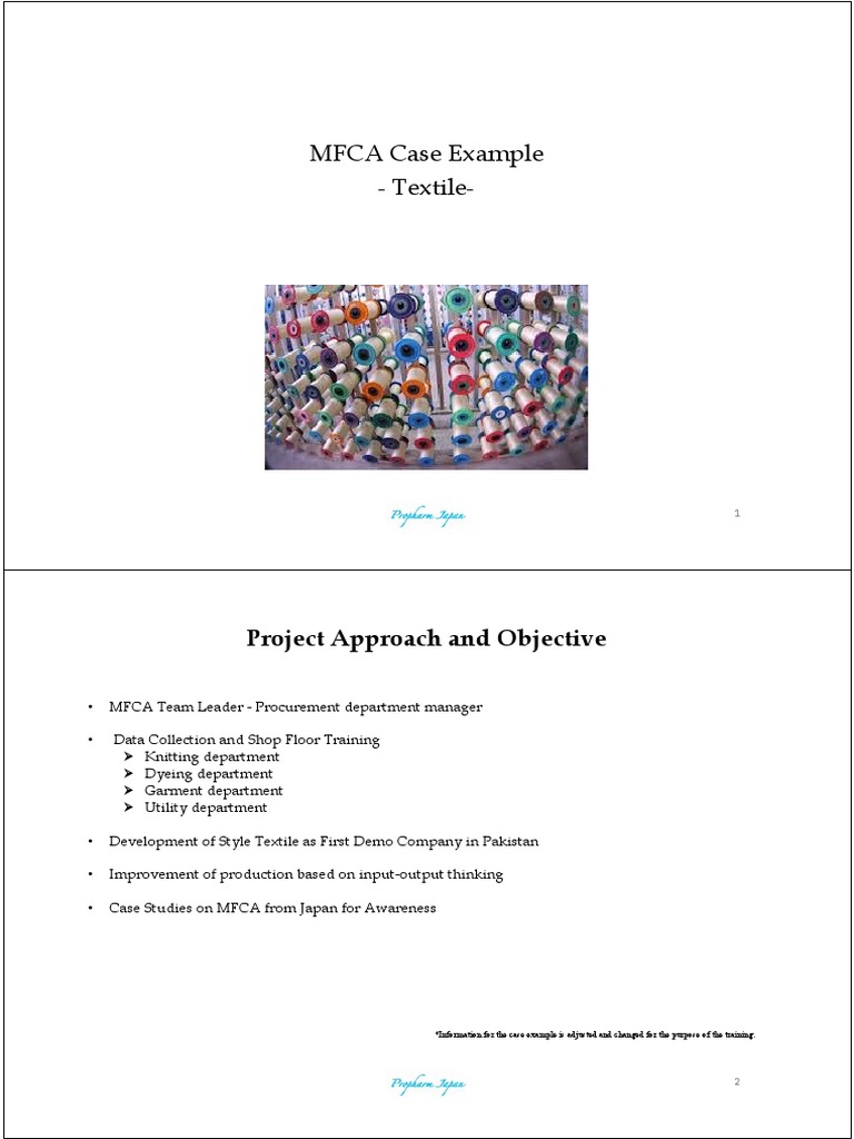 Day 2 of 3 Day MFCA Implementation Steps Case Examples (Section 3) | PDF | Knitting | Sewing