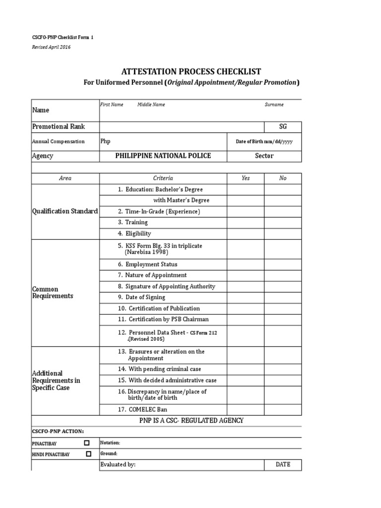 Attestation Process Checklist | PDF | Social Institutions | Social Science