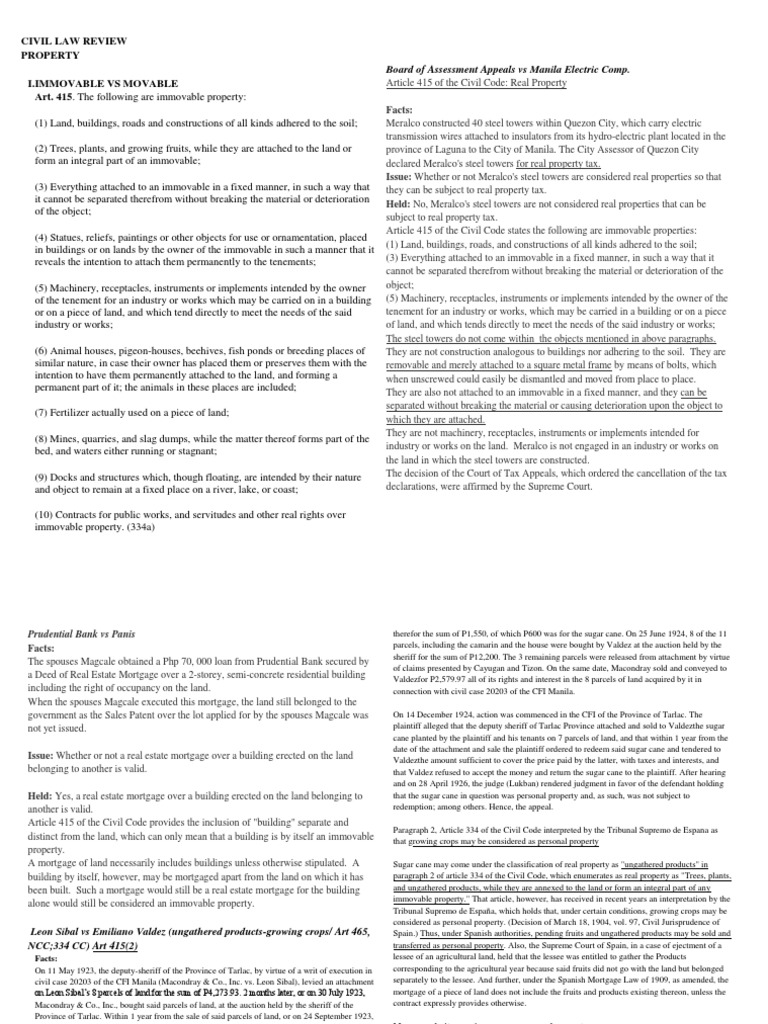 CivRev Part 1 Cases | PDF | Ownership | Property