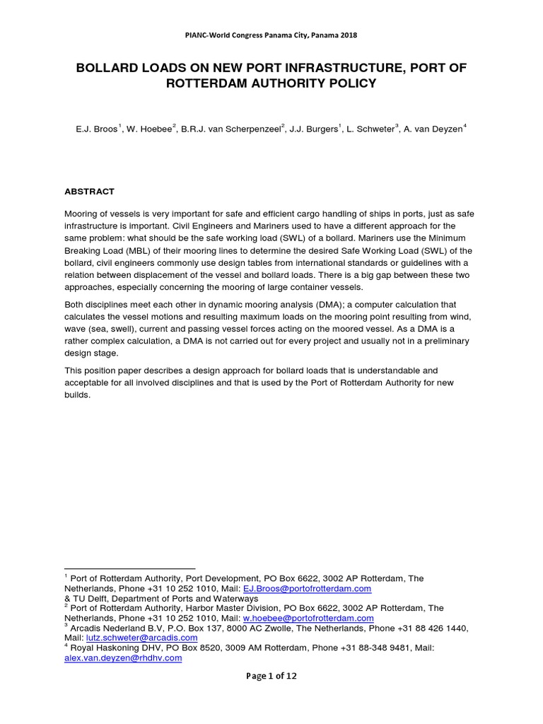 Determining Safe Working Loads for Bollards: Balancing Civil ...