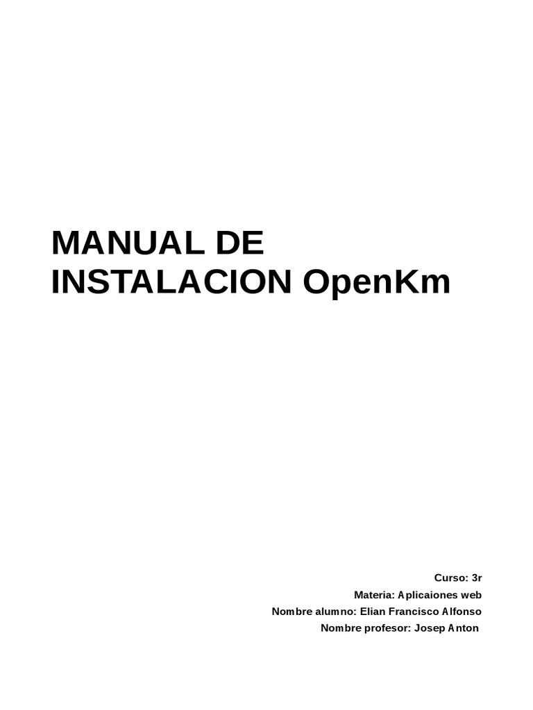 Instalacion Openkm | PDF