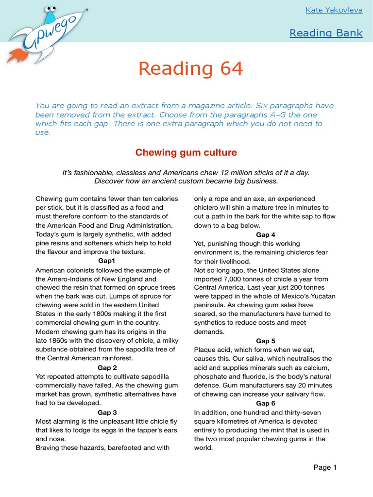 Chewing Gum Culture | PDF | Nature