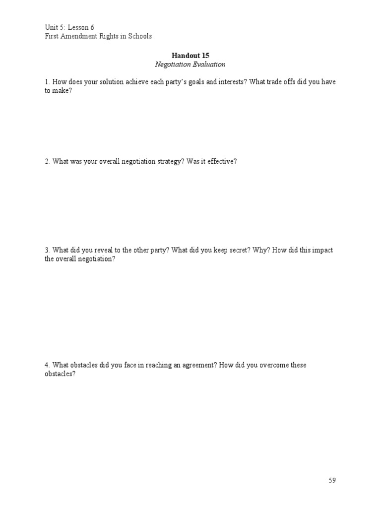 Unit 5 Lesson 6 Worksheet 15 | PDF