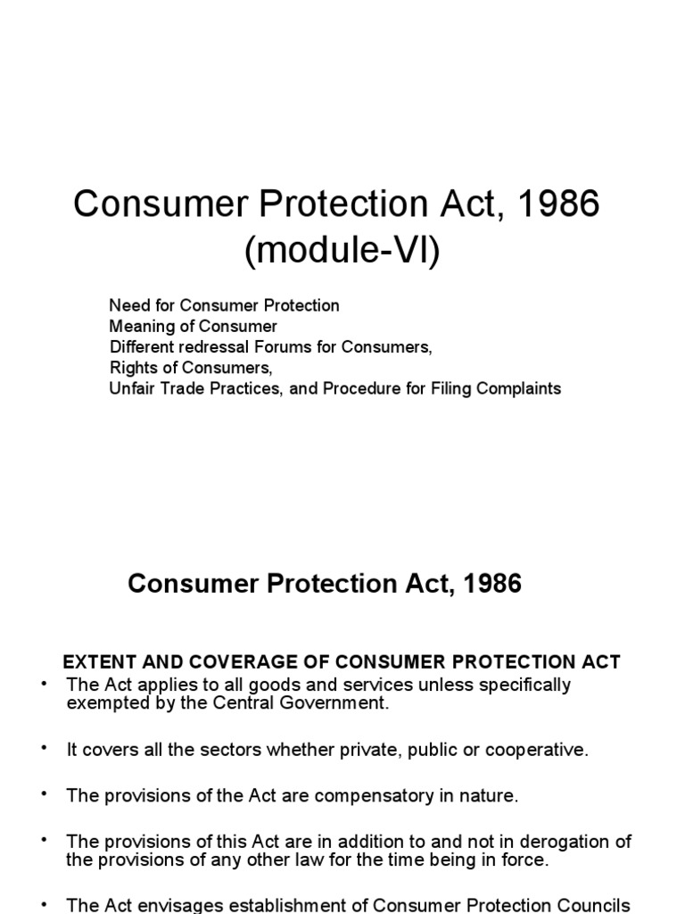 8f5adconsumer Protection Act 1986 M & S | PDF | Patent | Nature