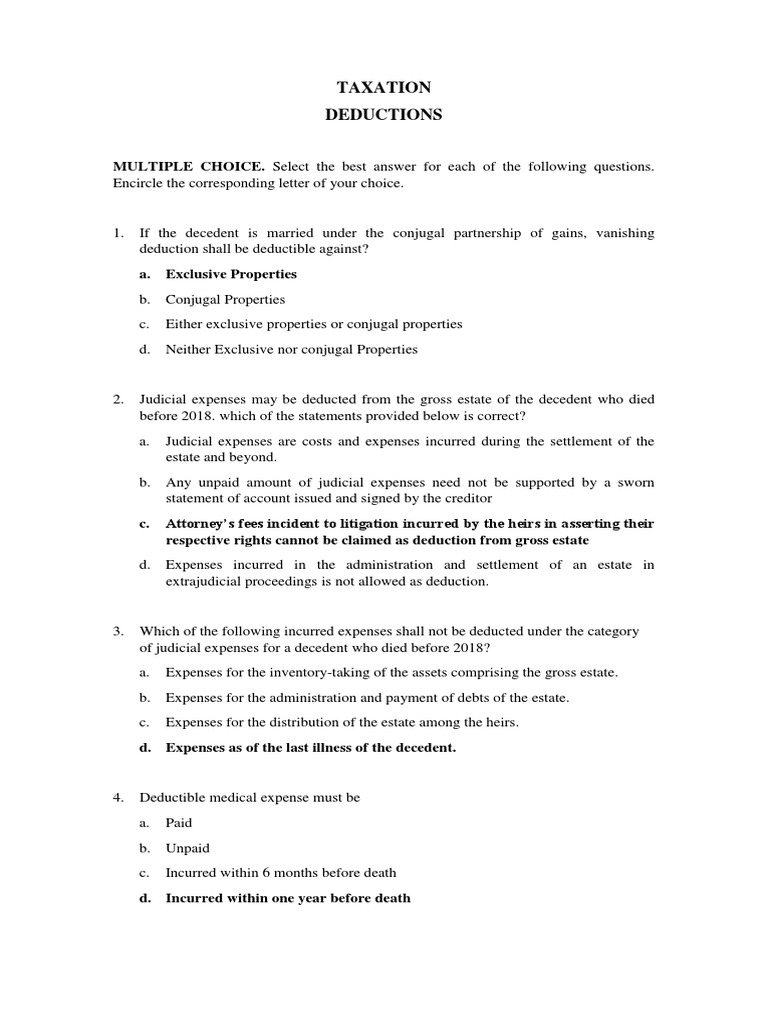 Taxation Deduction Questionnaire | PDF | Expense | Tax Deduction