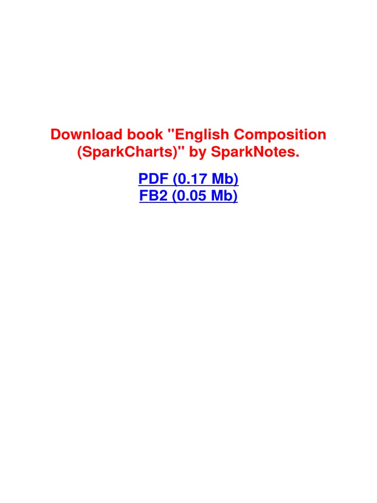 English Composition Sparkcharts | PDF | Nature | Business