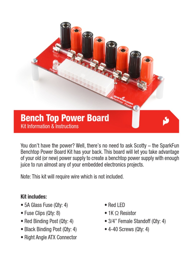 Bench Top Power Board: Kit Information & Instructions | PDF | Printed ...