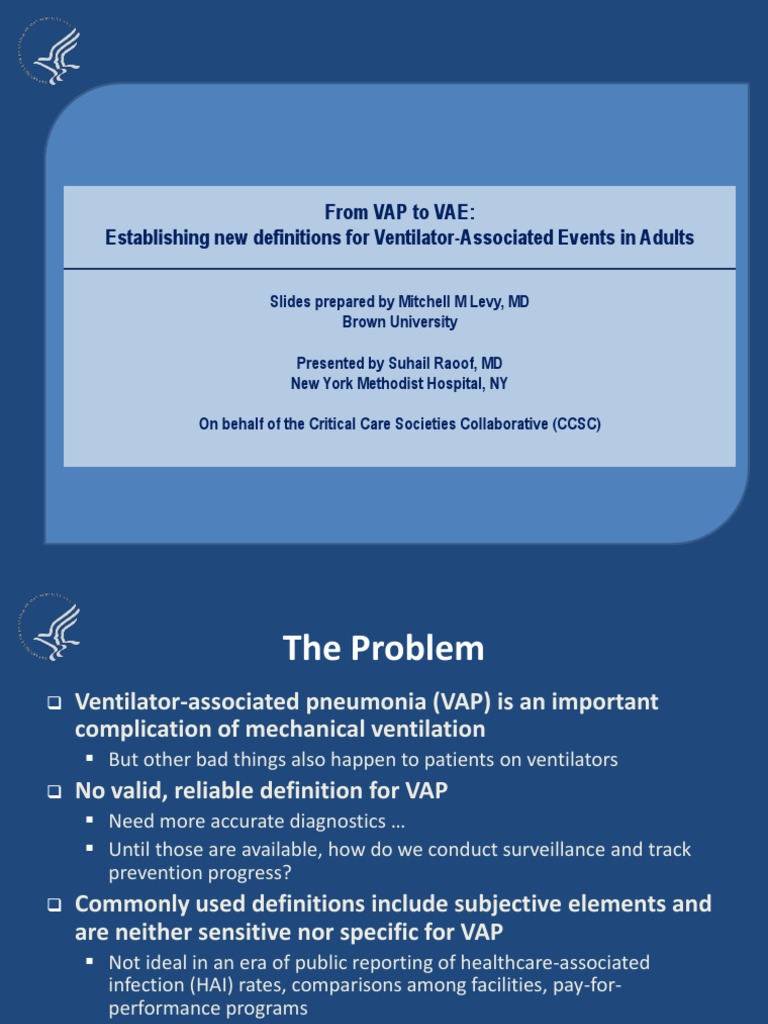 From VAP To VAE: Establishing New Definitions For Ventilator-Associated ...