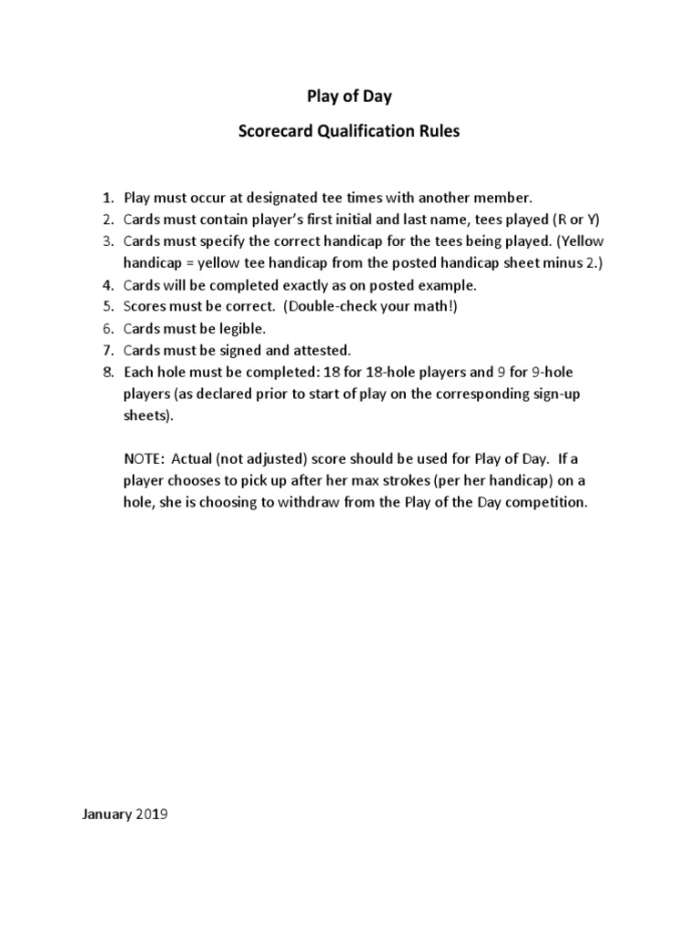 Pod Card Qualification Rules 1 | PDF | Sports Rules And Regulations ...