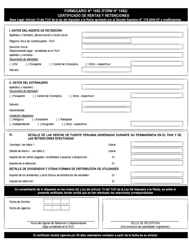 Formulario #1492 | PDF | Gobierno