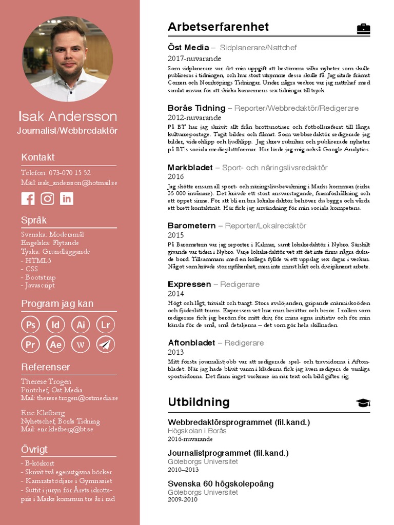CV Isak Andersson | PDF