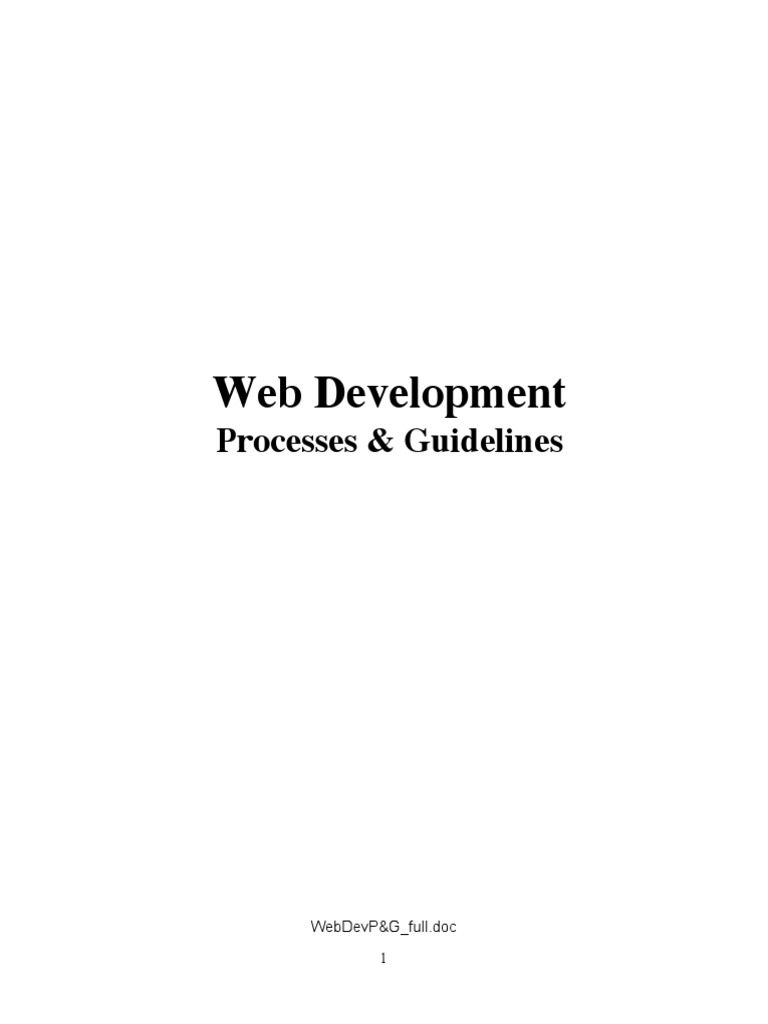 Web Development: Processes & Guidelines | PDF | Html Element ...