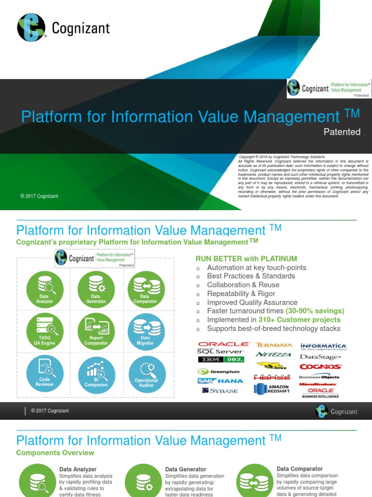 Platform For Information Value Management (PLATINUM) by Infosys PDF | PDF