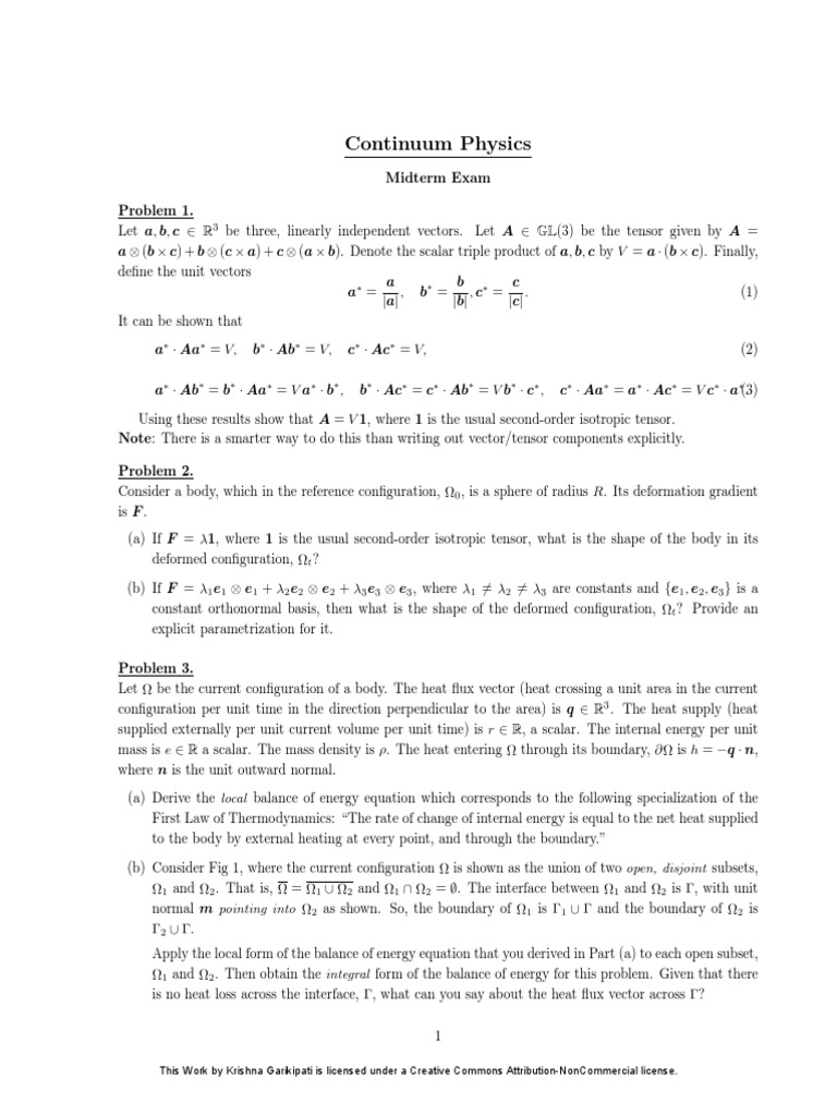 Continuum Physics | PDF | Deformation (Mechanics) | Stress (Mechanics)